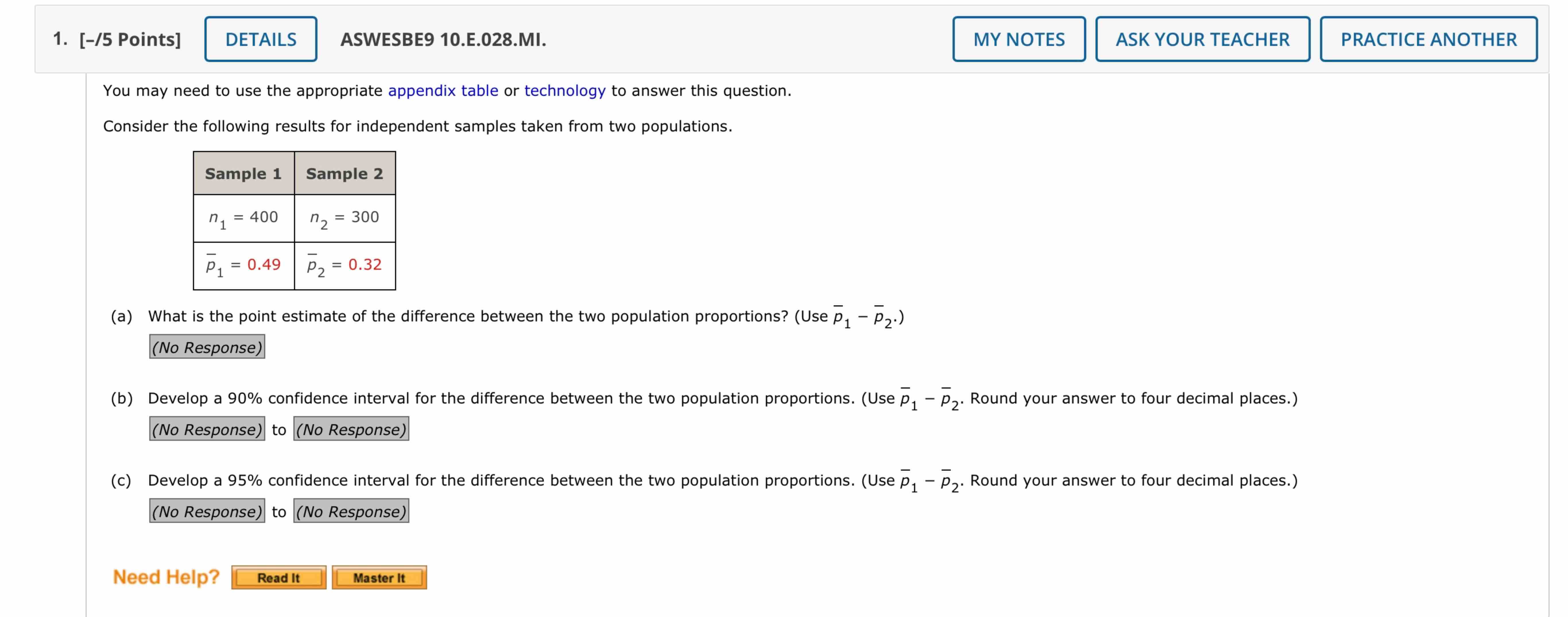 Solved Consider the following results for independent | Chegg.com