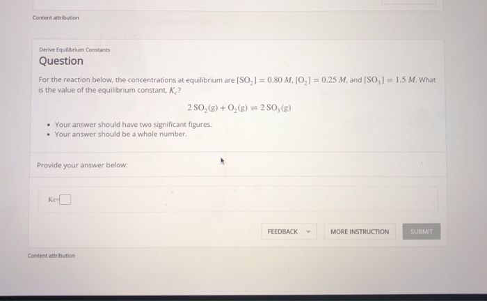 Solved Content attribution Derive Equilibrium Constants | Chegg.com