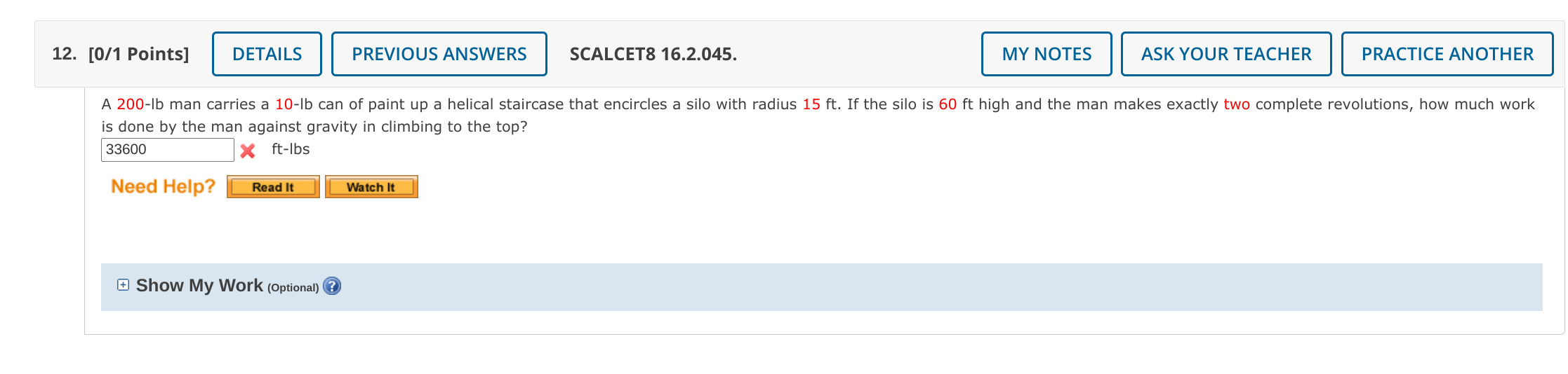 Solved 12. [0/1 Points] DETAILS PREVIOUS ANSWERS SCALCET8 | Chegg.com