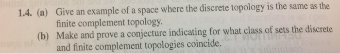 Solved Give an example of a space where the discrete | Chegg.com