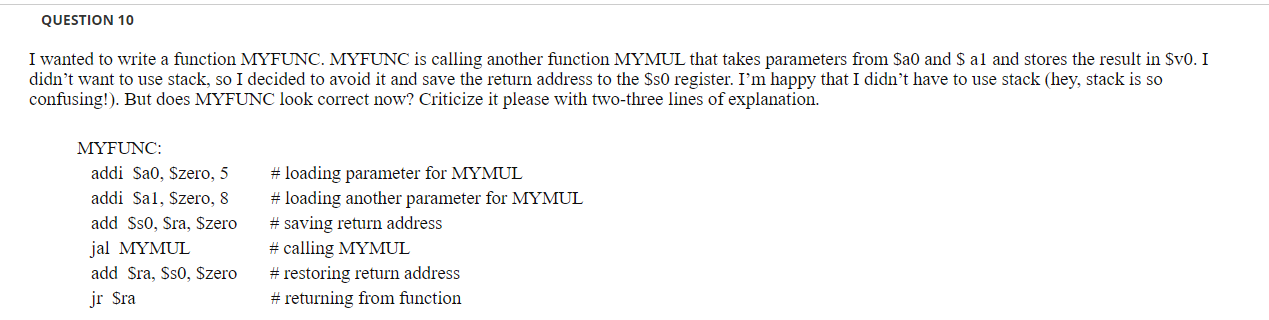 Solved Question 10 I Wanted To Write A Function Myfunc 