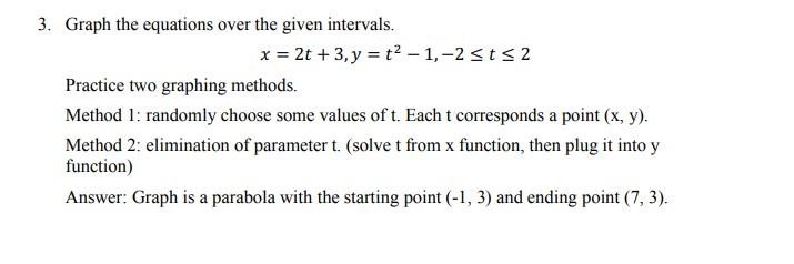 Solved 3. Graph the equations over the given intervals. | Chegg.com