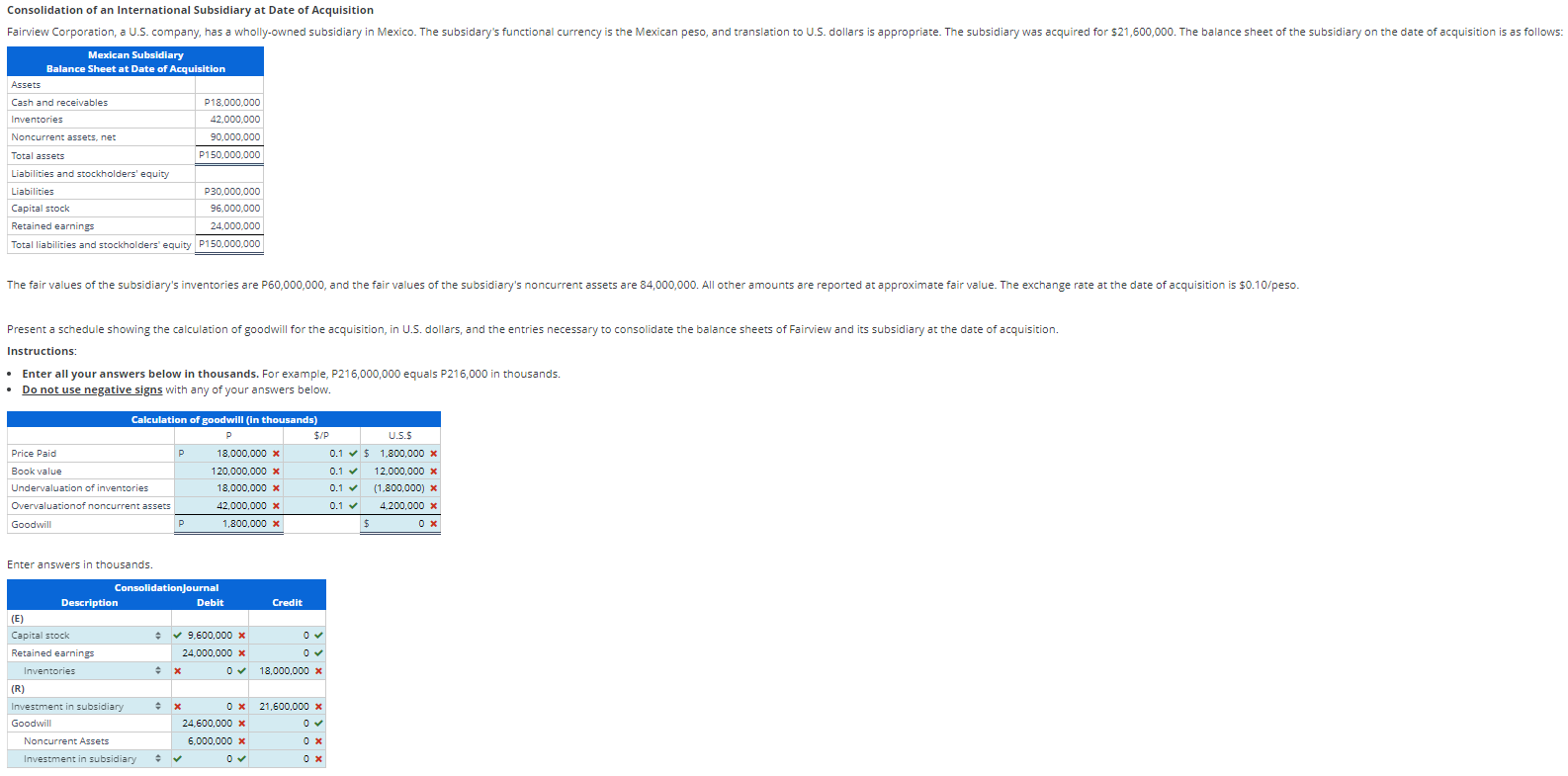 Solved Show me the steps to solve Consolidation of an | Chegg.com