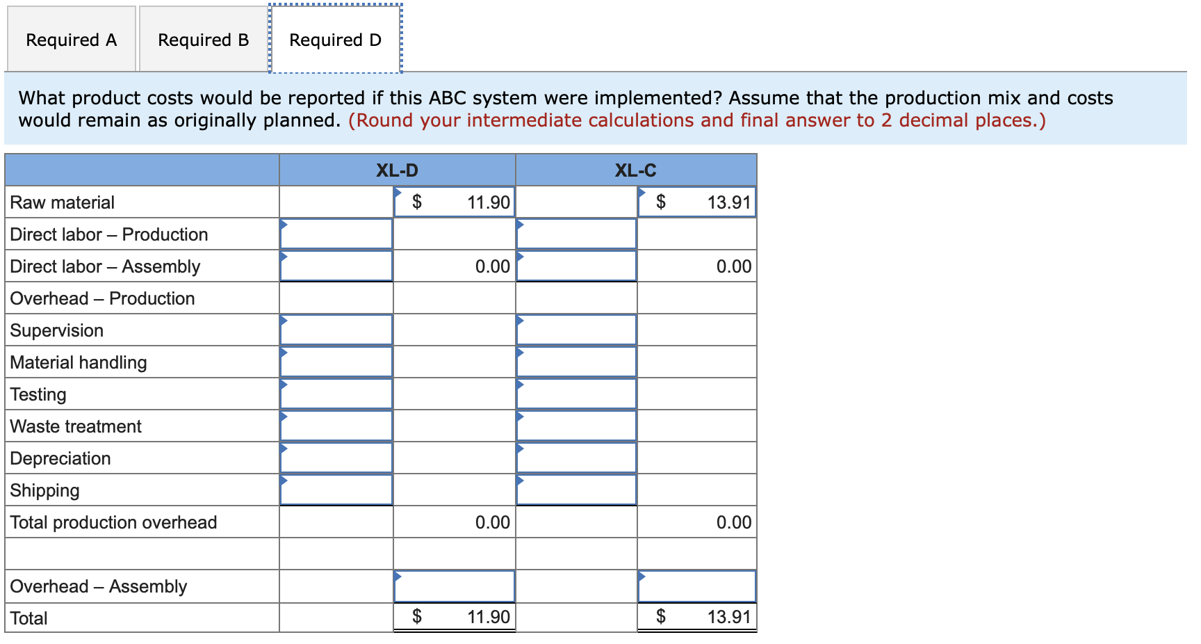 Solved Required A Required B Required D 3C's current cost | Chegg.com