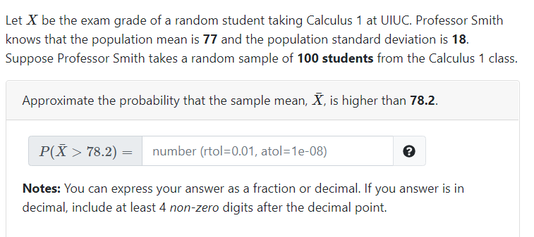 Solved Let X be the exam grade of a random student taking | Chegg.com