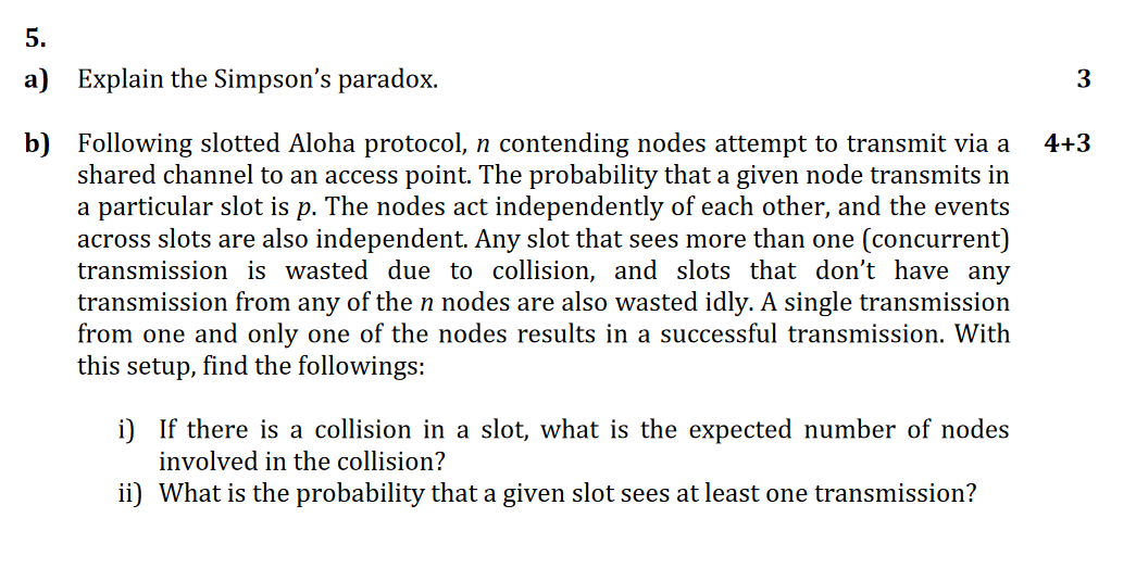 Solved Explain the Simpson's paradox. 3 Following slotted | Chegg.com