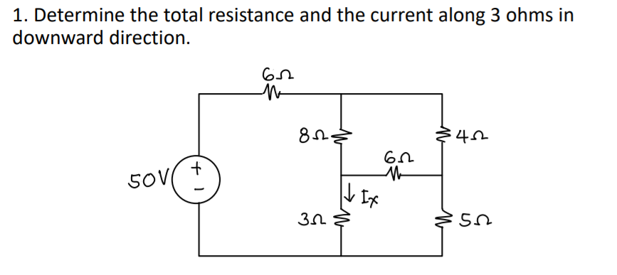 Solved 1. Determine the total resistance and the current | Chegg.com