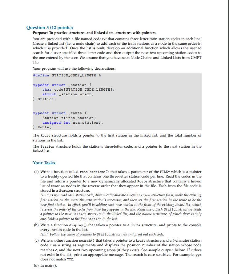 Code.txt YYC YEG YQX YQM YHZ YHM YXU YUL YOW YQB YQR | Chegg.com
