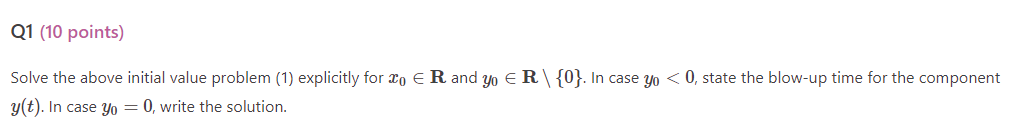 Solved Consider the initial value problem for the nonlinear | Chegg.com