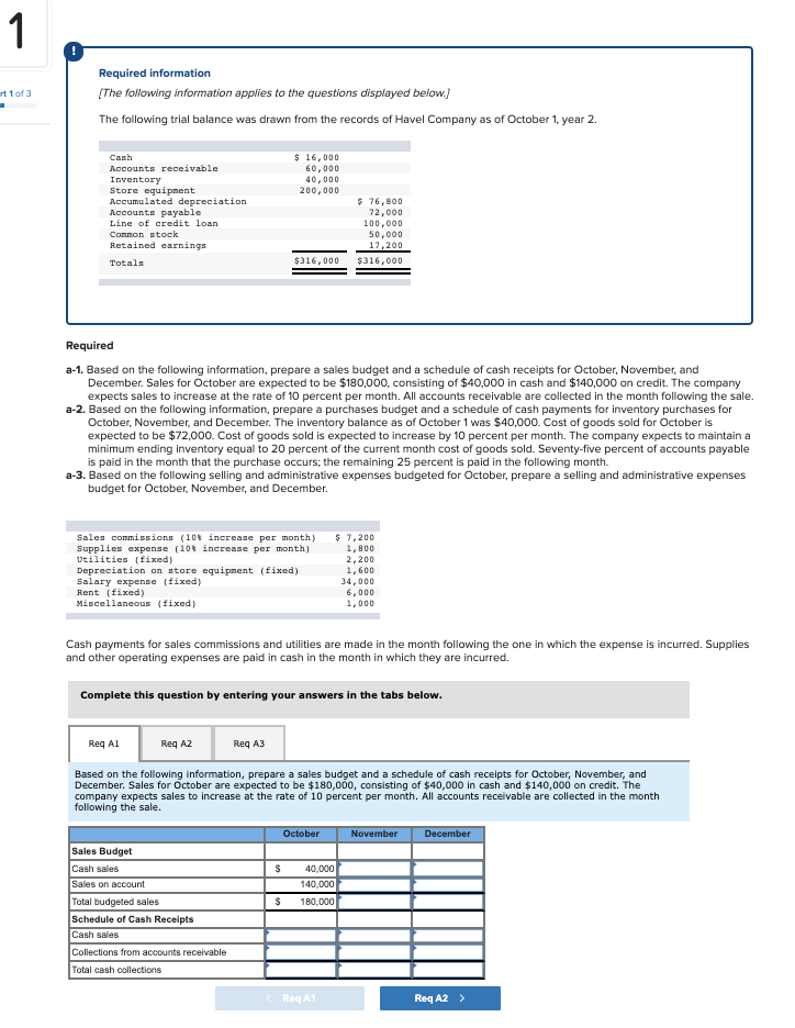 Solved 1 ! rt 1 of 3 Required information (The following | Chegg.com