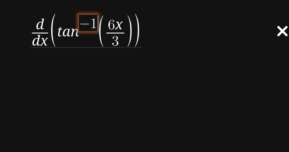 Solved dxd(tan−1(36x)) | Chegg.com