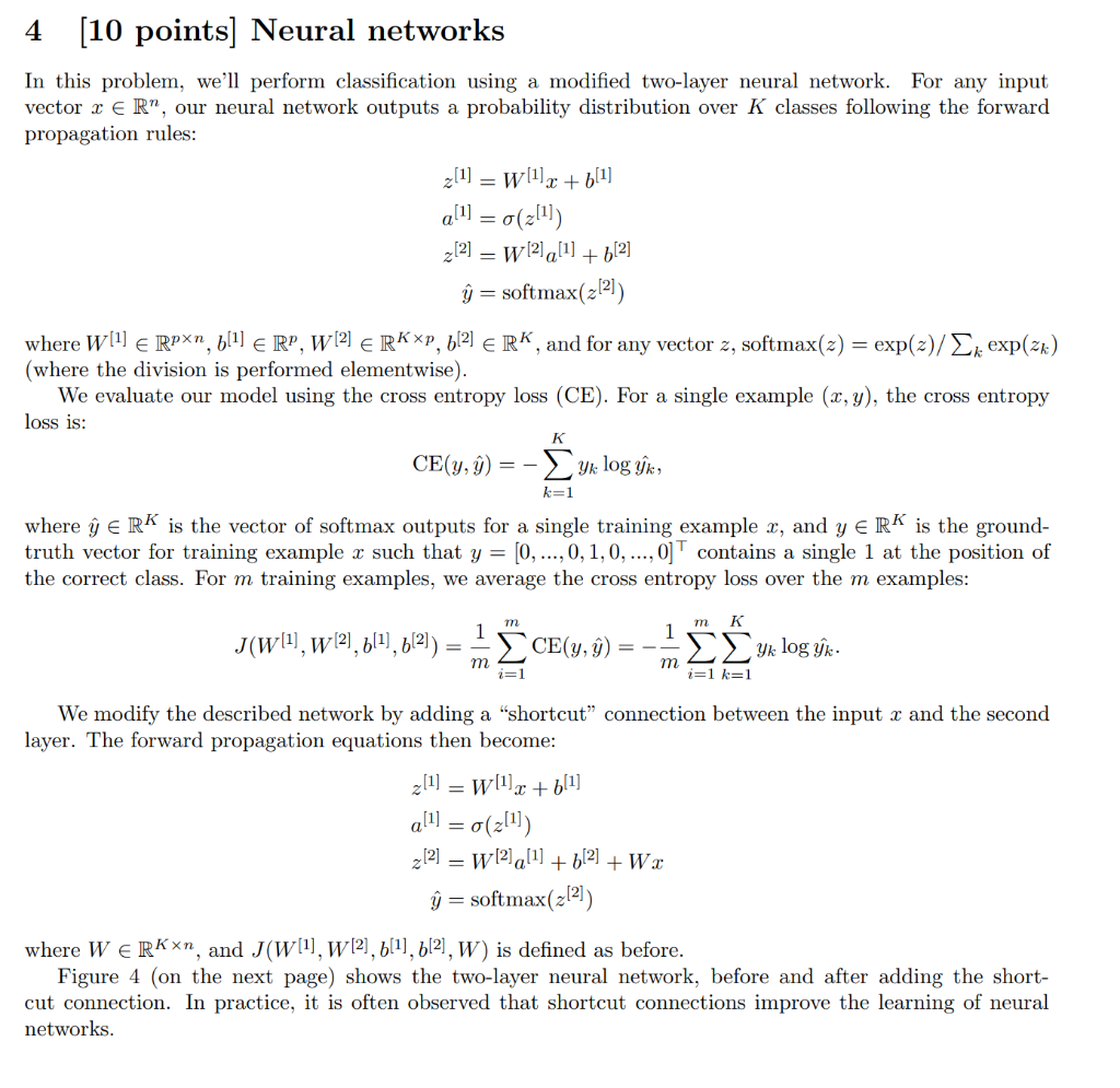 Solved In this problem, we'll perform classification using a | Chegg.com