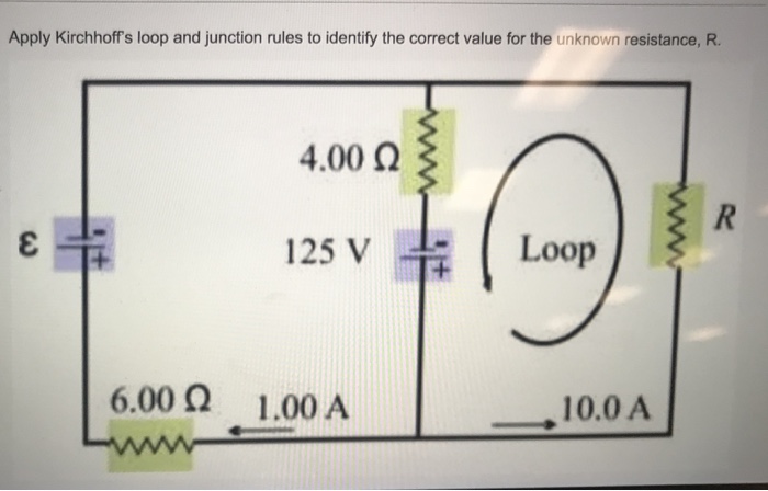 Solved Apply Kirchhoff's loop and junction rules to identify | Chegg.com