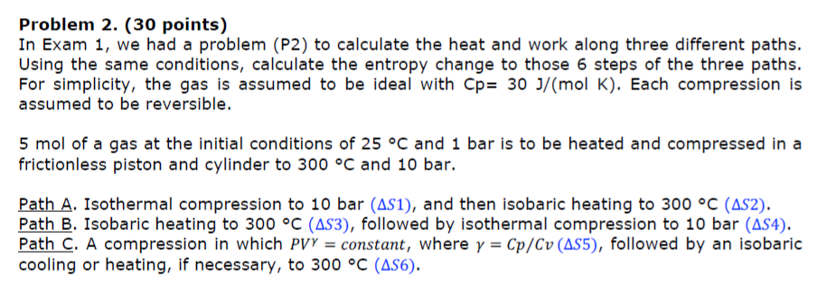 Solved Problem 2 30 Points In Exam 1 We Had A Problem Chegg