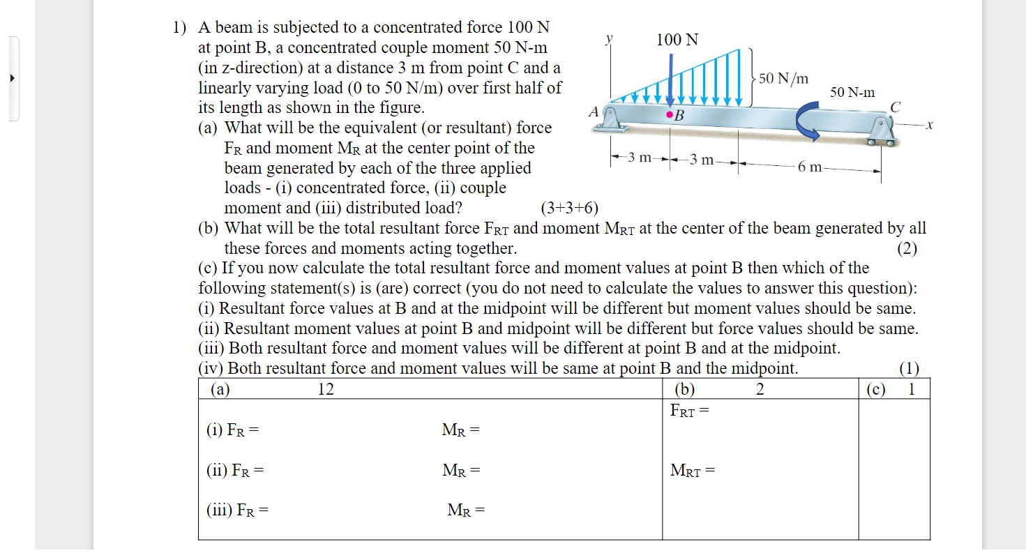 Solved Statics, please answer all parts and show all | Chegg.com