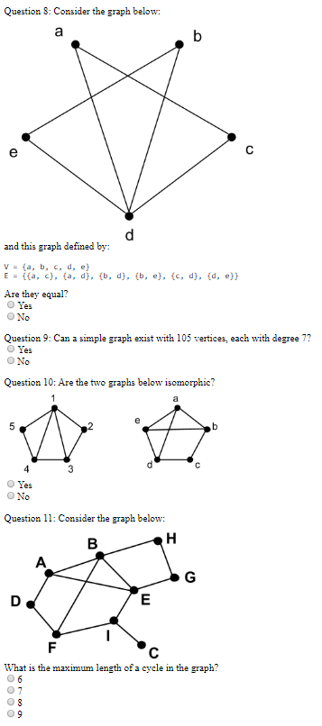Solved Question 8: Consider the graph below: and this graph | Chegg.com