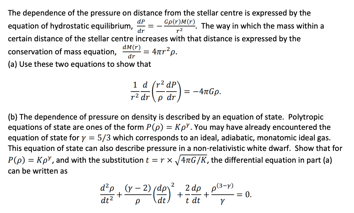 Solved dr r2 The dependence of the pressure on distance from | Chegg.com