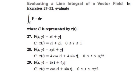 Solved Evaluating a Line Integral of a Vector Field In | Chegg.com