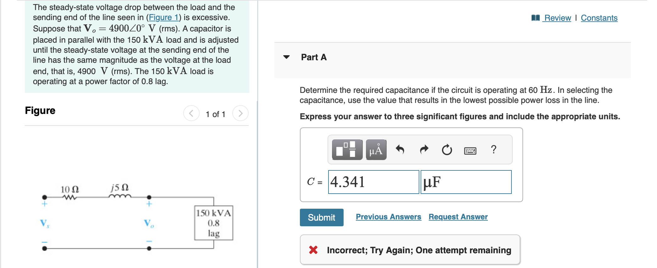 Solved The steady-state voltage drop between the load and | Chegg.com