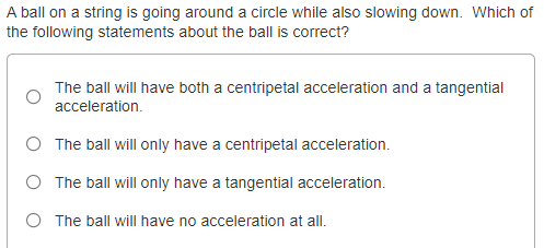 Solved A ball on a string is going around a circle while | Chegg.com