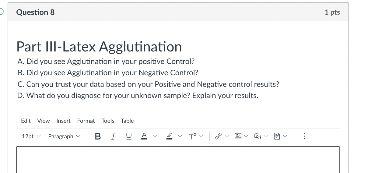 Solved Part III-Latex Agglutination A. Did you see | Chegg.com
