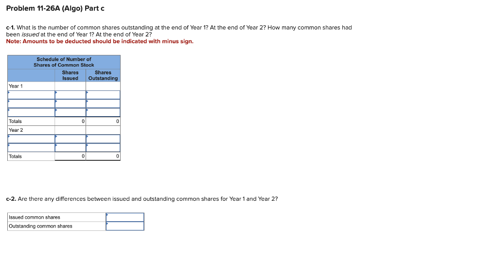 Solved Required information Problem 11-26A (Algo) Recording | Chegg.com