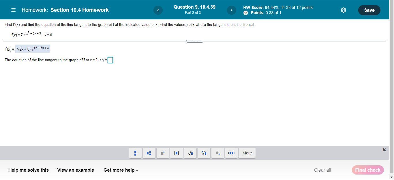 Solved Homework Section 10 4 Homework Question 9 10 4 39