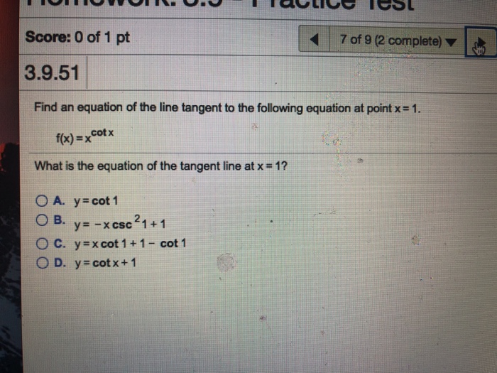 Solved Homework 3 9 Practice Test Score 0 Of 1 Pt 1 Of 9
