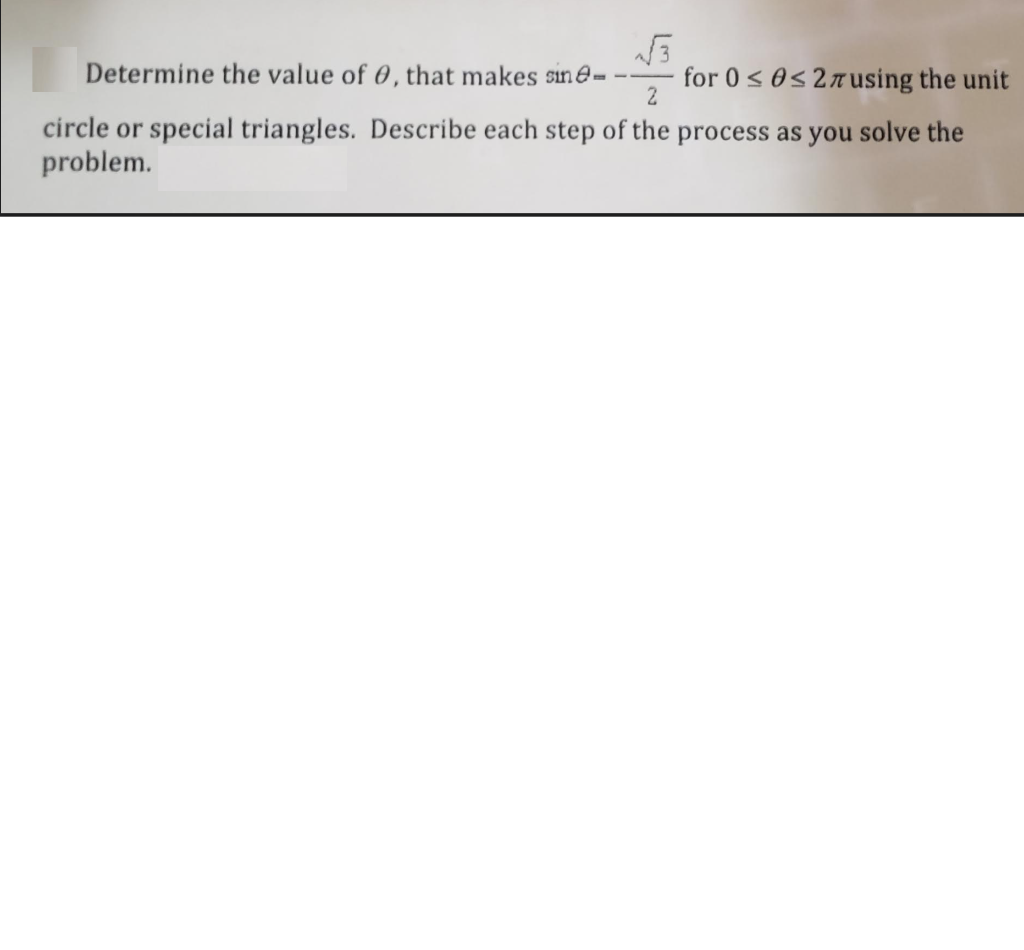 Solved Determine the value of θ, that makes sinθ=−23 for | Chegg.com