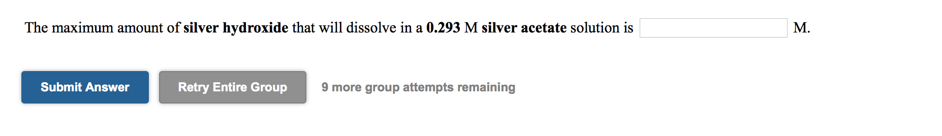 Solved The maximum amount of silver hydroxide that will | Chegg.com