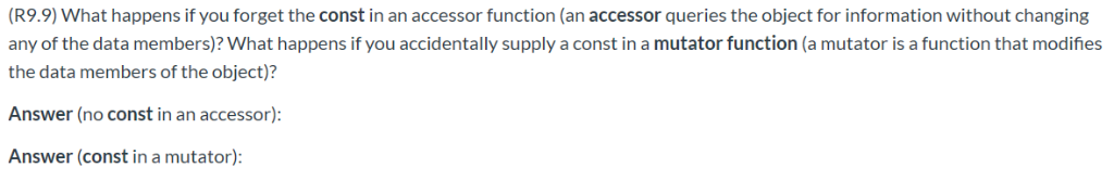 Solved (R9.14) How many constructors can a class have? Can | Chegg.com