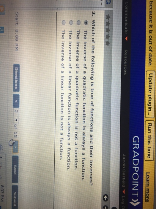 Solved Which of the following is true of functions and their | Chegg.com