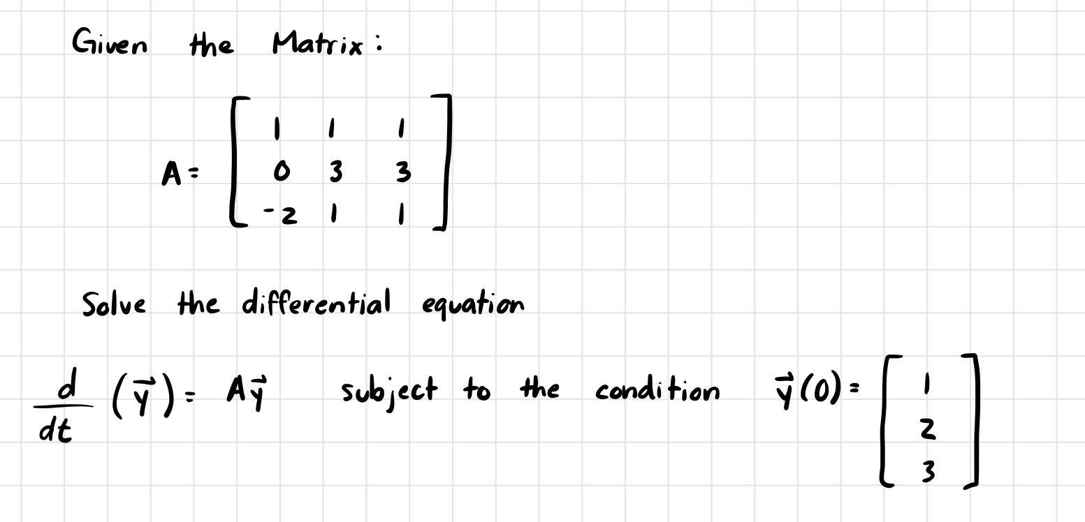 Solved Given the Matrix: A=⎣⎡10−2131131⎦⎤ Solve the | Chegg.com