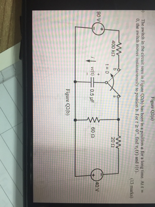 Solved Figure Q2(a) The switch in the circuit seen in Figure | Chegg.com