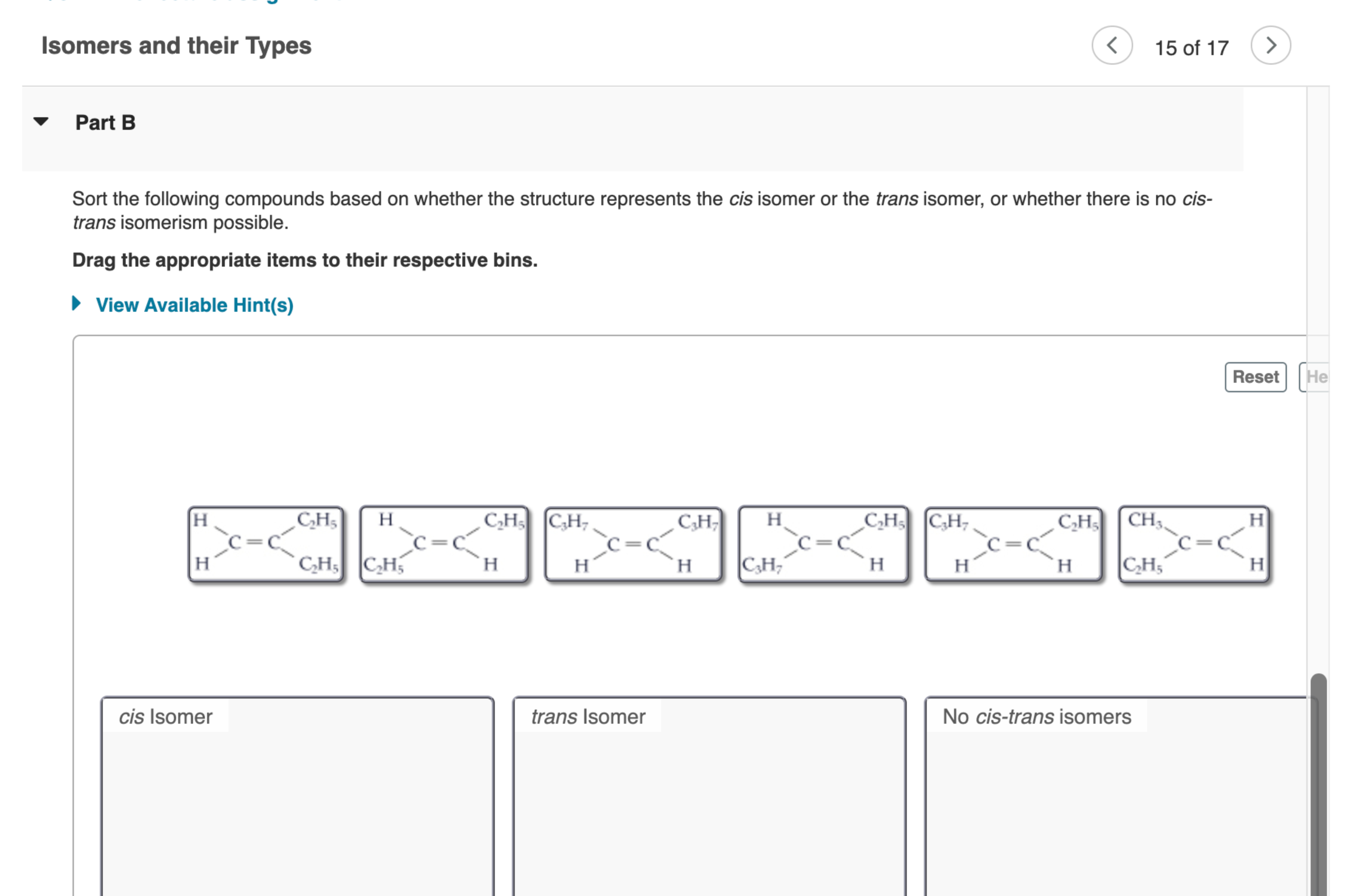 Solved Part B Part BSort the following compounds based on | Chegg.com