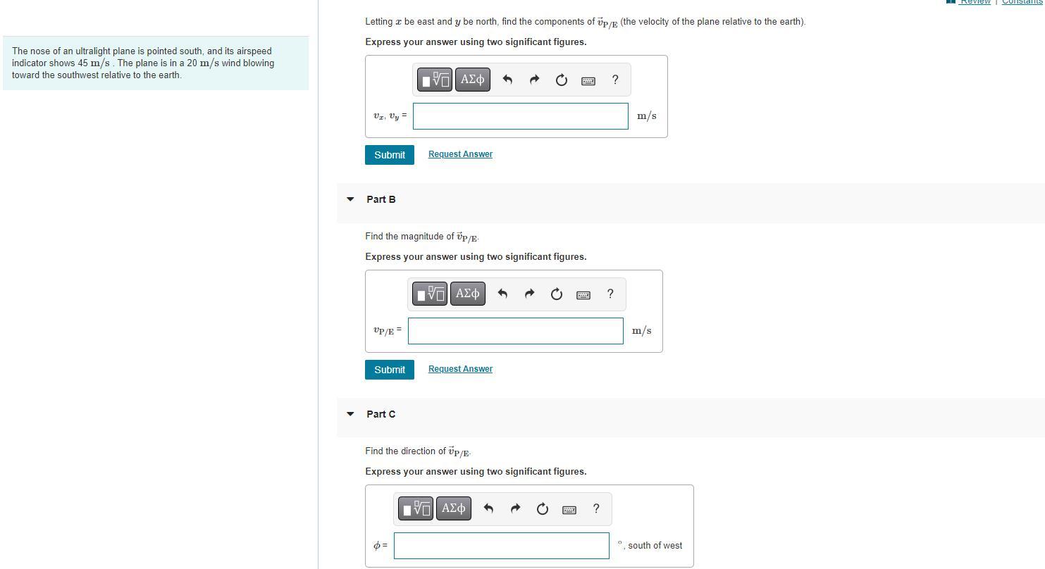 Solved Letting x be east and y be north, find the components | Chegg.com