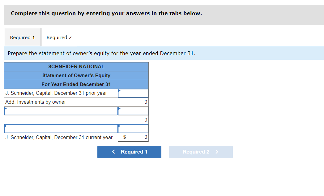 Solved Required information Schneider National is a trucking | Chegg.com