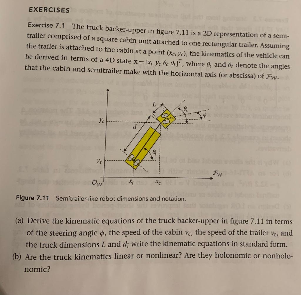 EXERCISES Exercise 7.1 The truck backer-upper in | Chegg.com