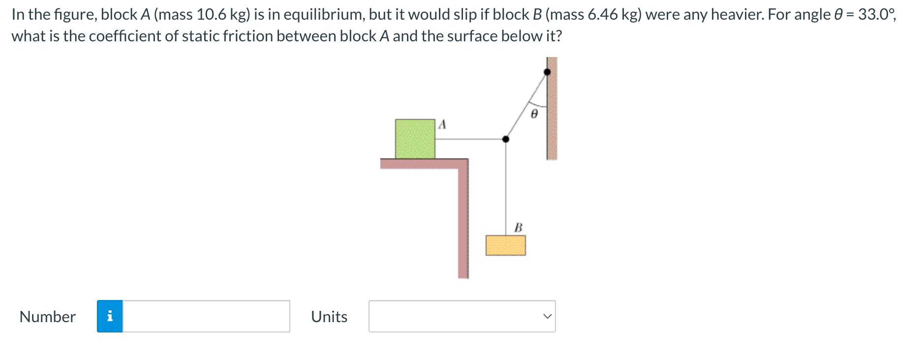 Solved In the figure, block A (mass 10.6 kg ) is in | Chegg.com