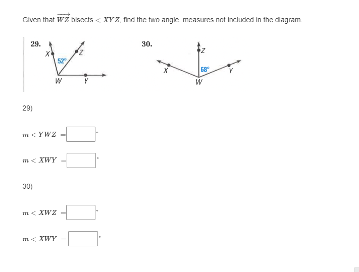 Solved Given that WZ bisects | Chegg.com