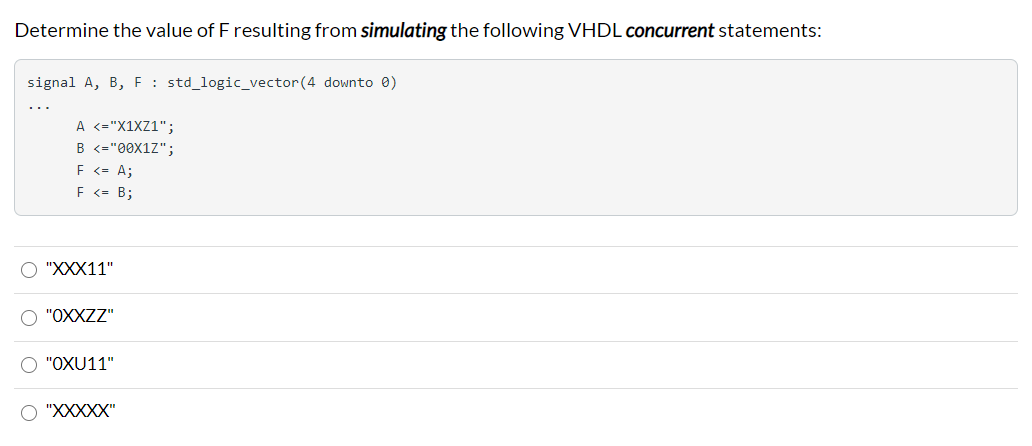 Solved Determine the value of Fresulting from simulating the | Chegg.com