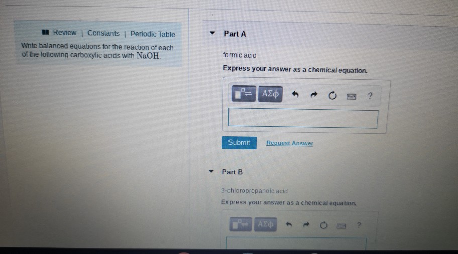 Solved Part A ·A Review I constants l Periodic Table Write | Chegg.com