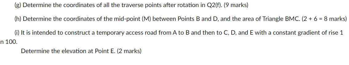 Solved Question 2 (60 marks) A closed clockwise traverse | Chegg.com