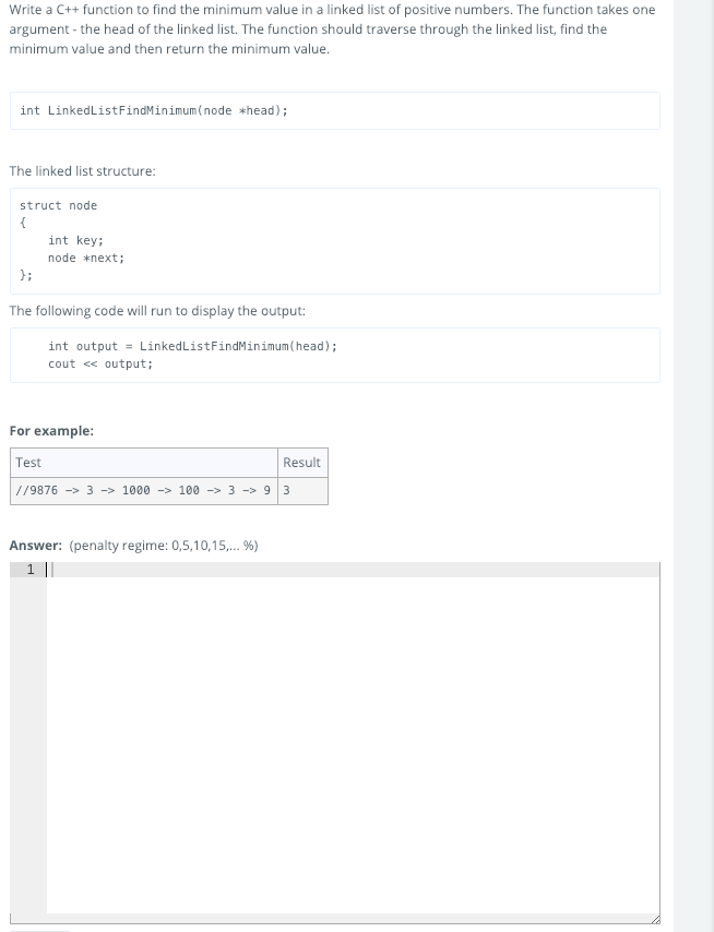 Solved Struct Node Int Value Struct Node Next Int Main 0715
