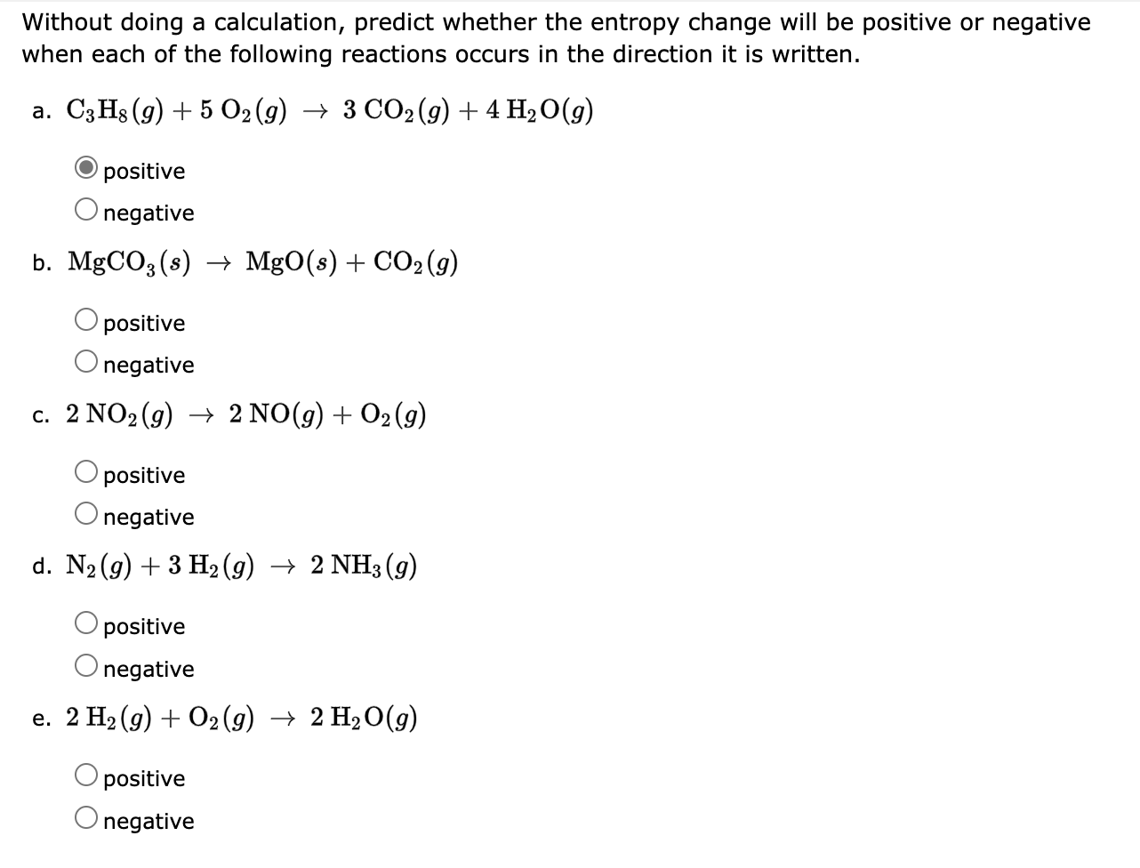 Solved Without doing a calculation, predict whether the | Chegg.com