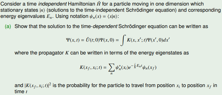 Solved Consider a time independent Hamiltonian H^ for a | Chegg.com