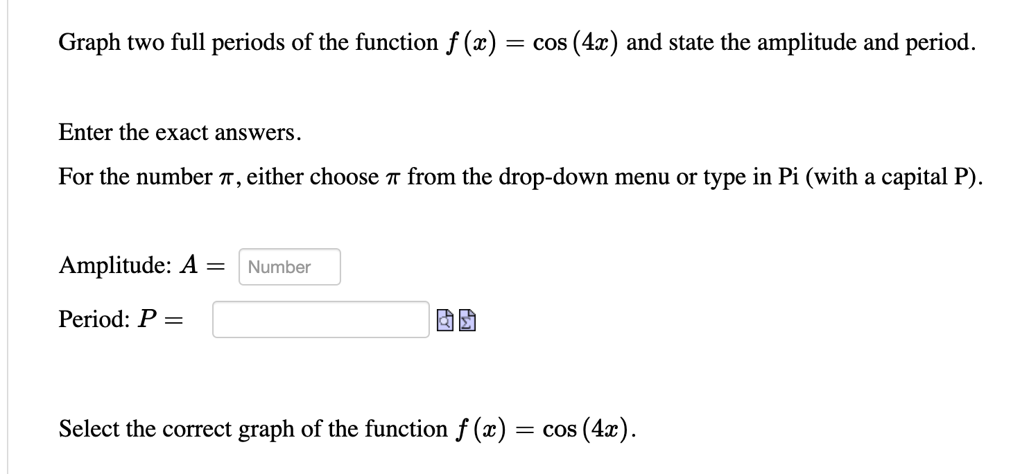 Solved Graph two full periods of the function f (x) = cos | Chegg.com