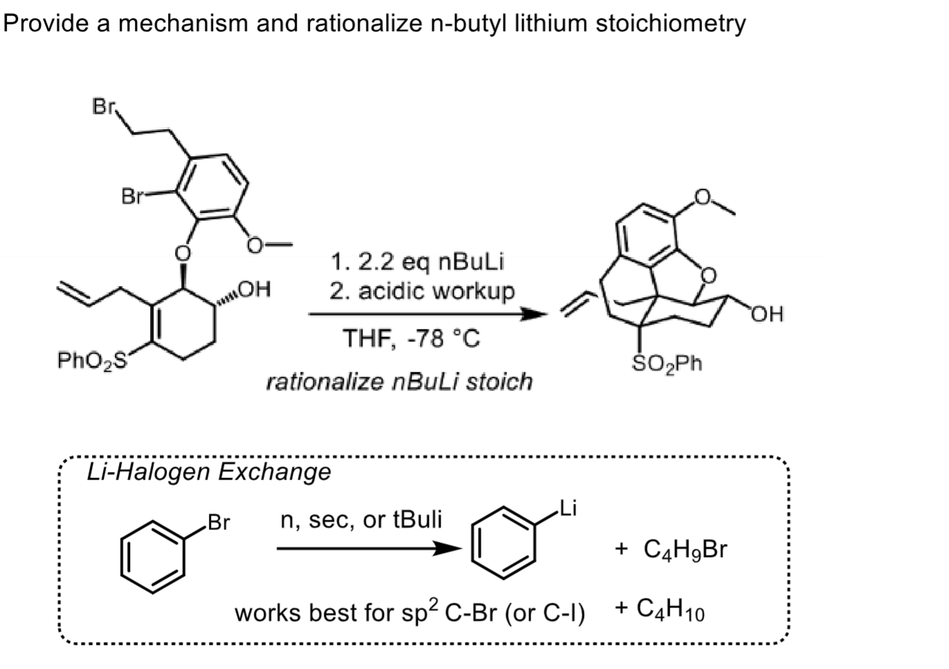 Solved Provide a mechanism and rationalize n-butyl lithium | Chegg.com
