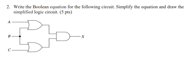 Solved 2. Write the Boolean equation for the following | Chegg.com