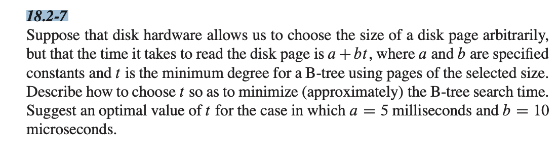 18.2-7 Suppose that disk hardware allows us to choose | Chegg.com